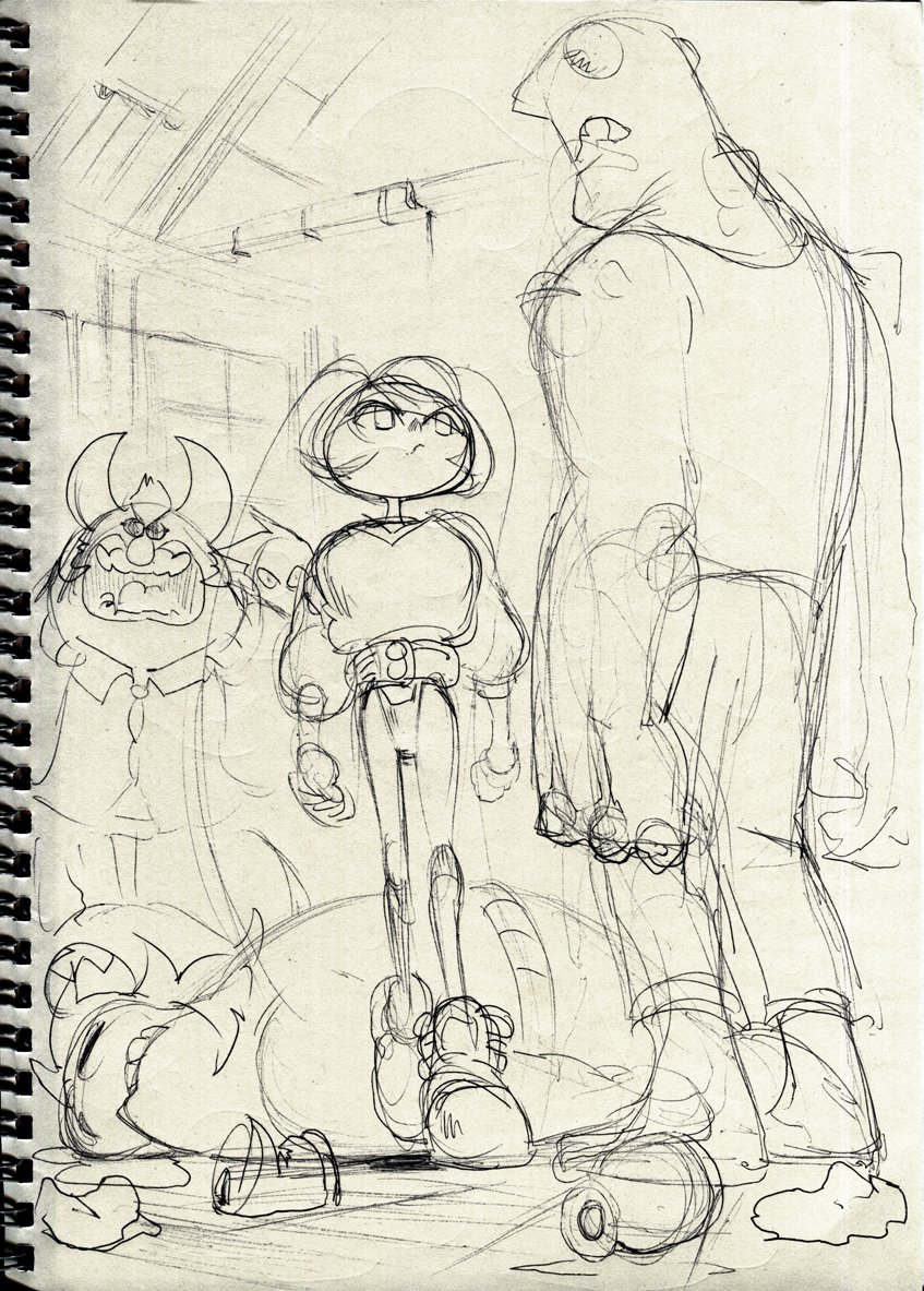 「Here are some raw scans of some sketches of my roach mutant 」o_8 Alex ...