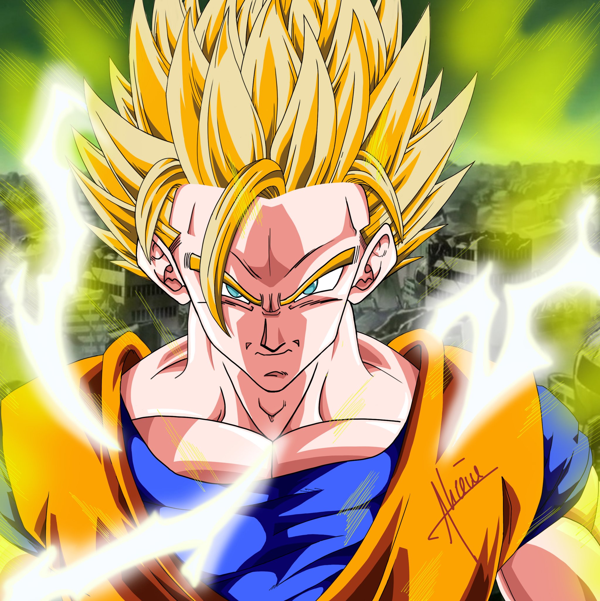 Dbz Goku Ssj2 Drawing