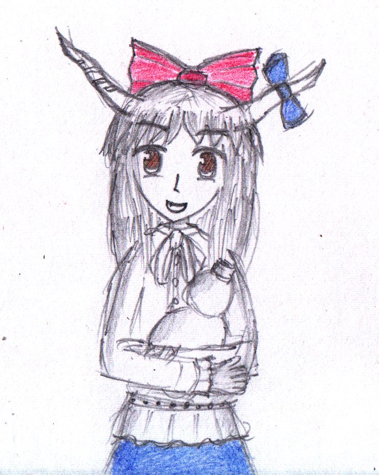 Suika Ibuki 1draw : r/touhou