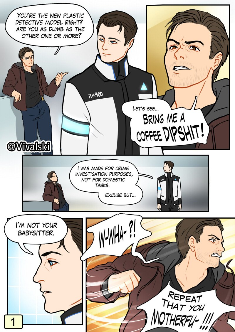 「Gavin meets RK900 :) #DetroitBecomeHuman 」⚜ νιναℓѕкι ⚜の漫画