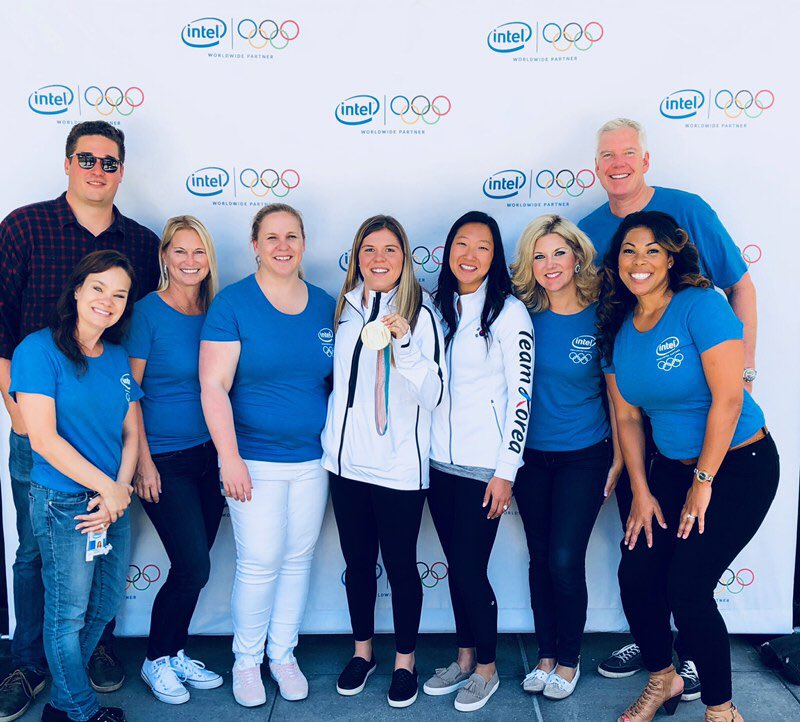 Hannah Brandt On Twitter Had A Great Time Celebrating Olympicday With Our Friends Intel Ad