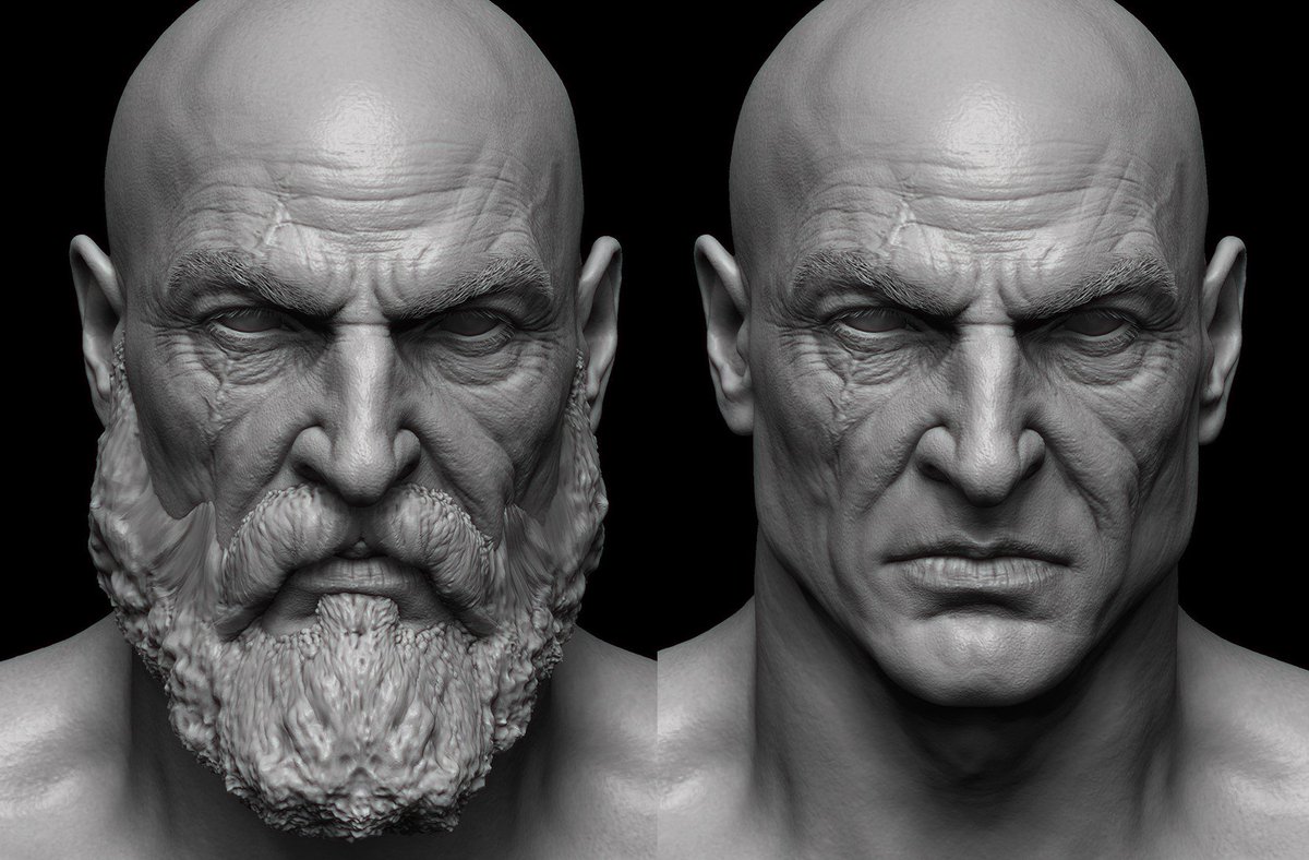 Check out Kratos with and without his beard! (via rafagrassetti) | IGN ...