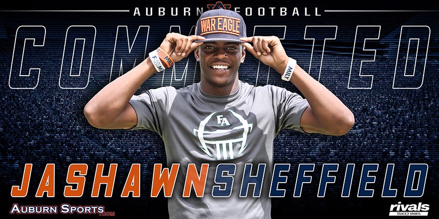 2019 4* ATH Jashawn Sheffield commits to Auburn : r/CFB