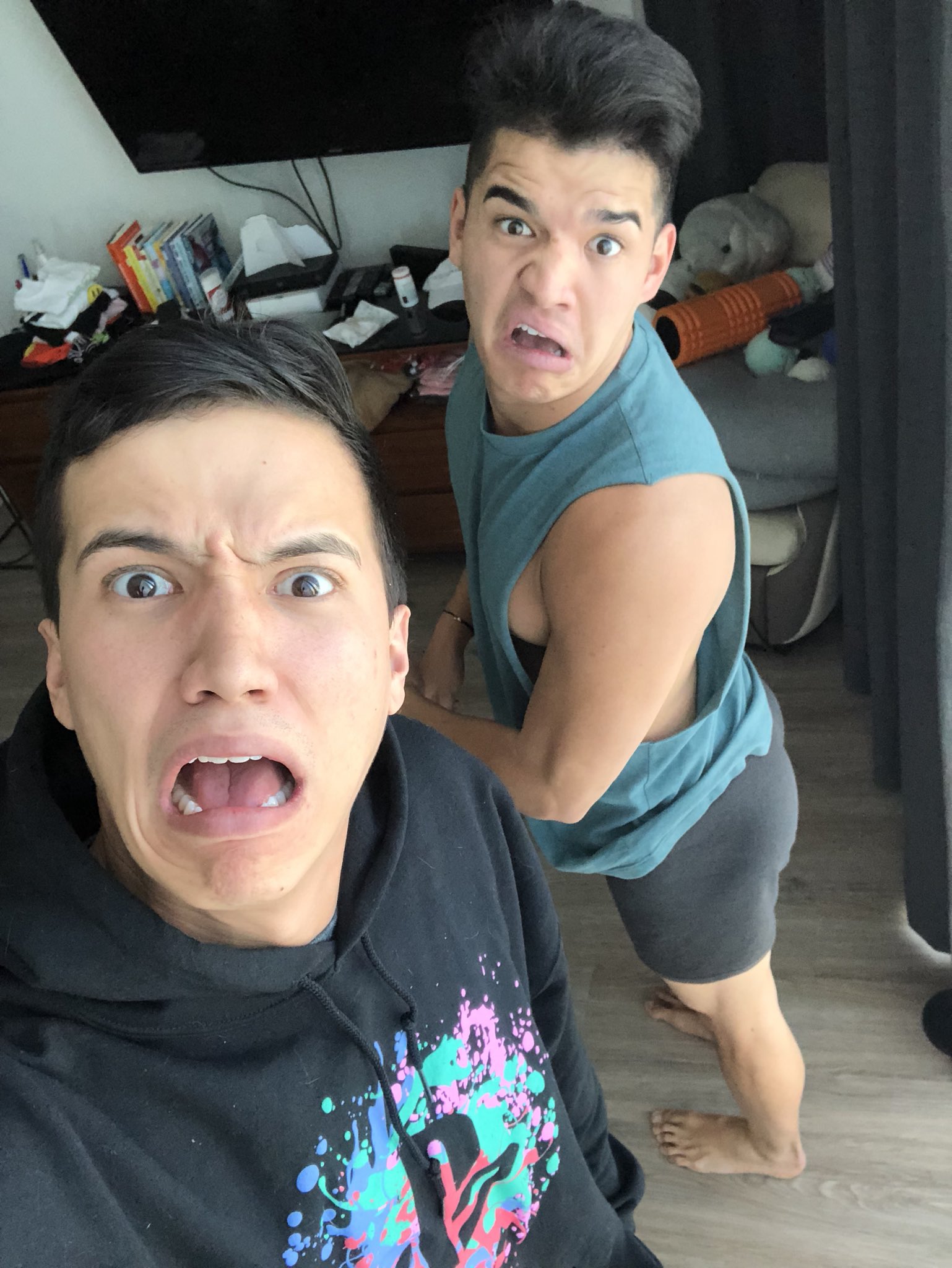 Alex Wassabi With His Brother Aaron
