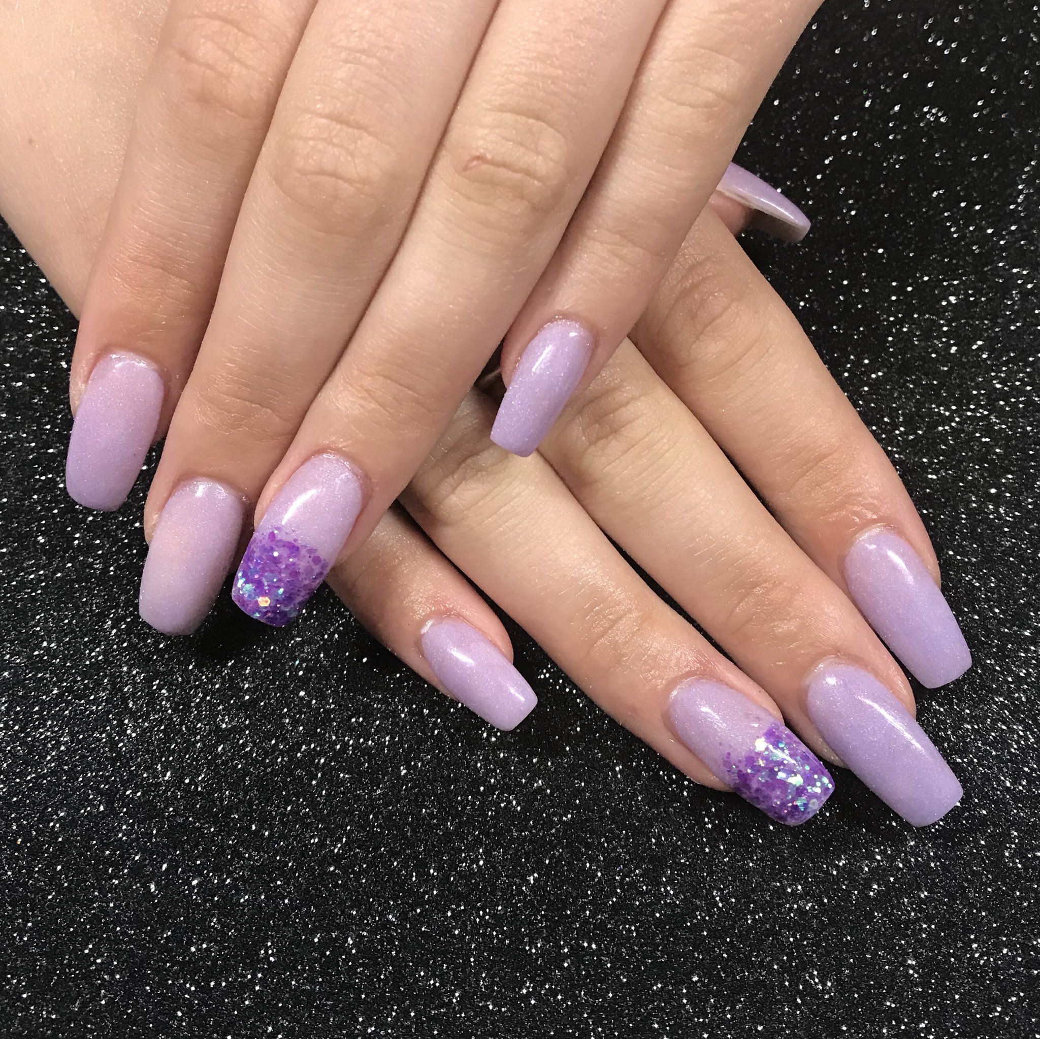 Light Purple Prom Nails