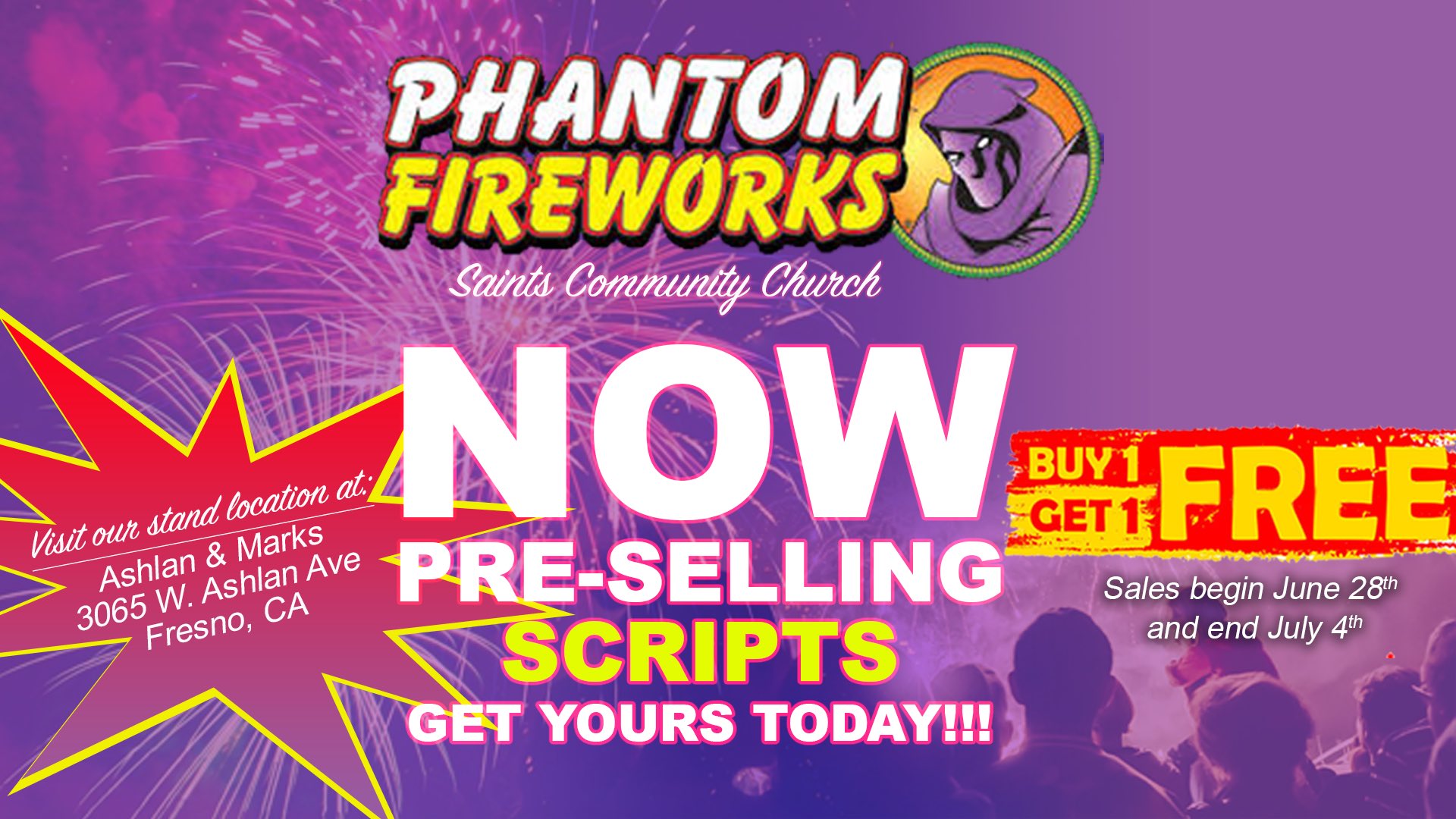 Phantom Fireworks Logo Sign