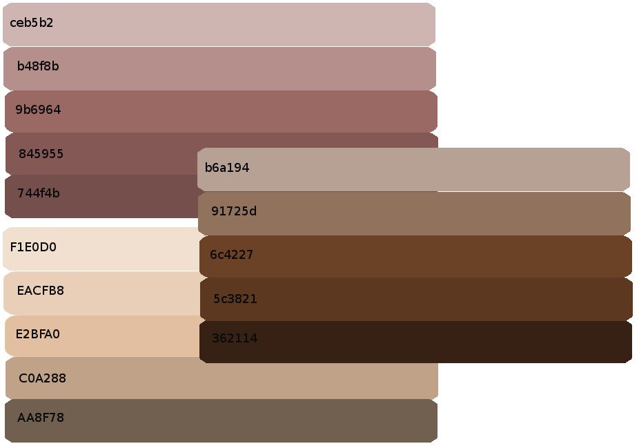 Pale Skin Color Palette