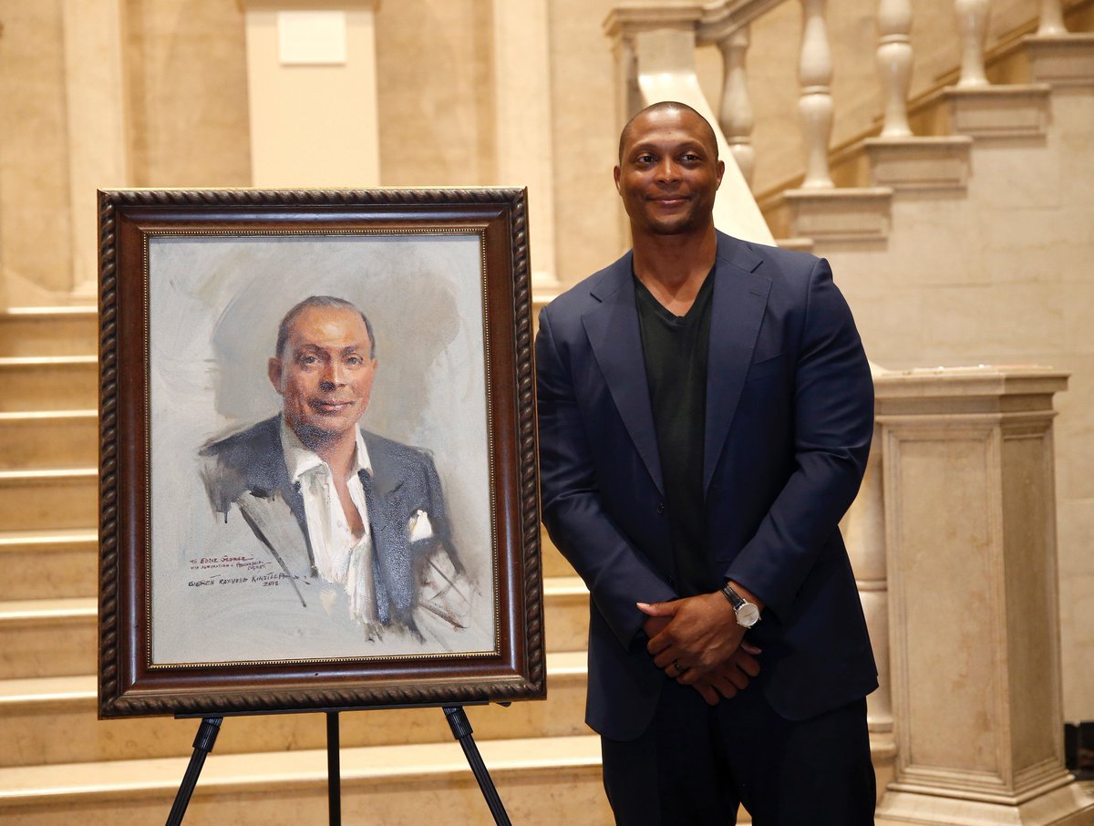 Eddie George portrait at Vanderbilt University | O-T Lounge