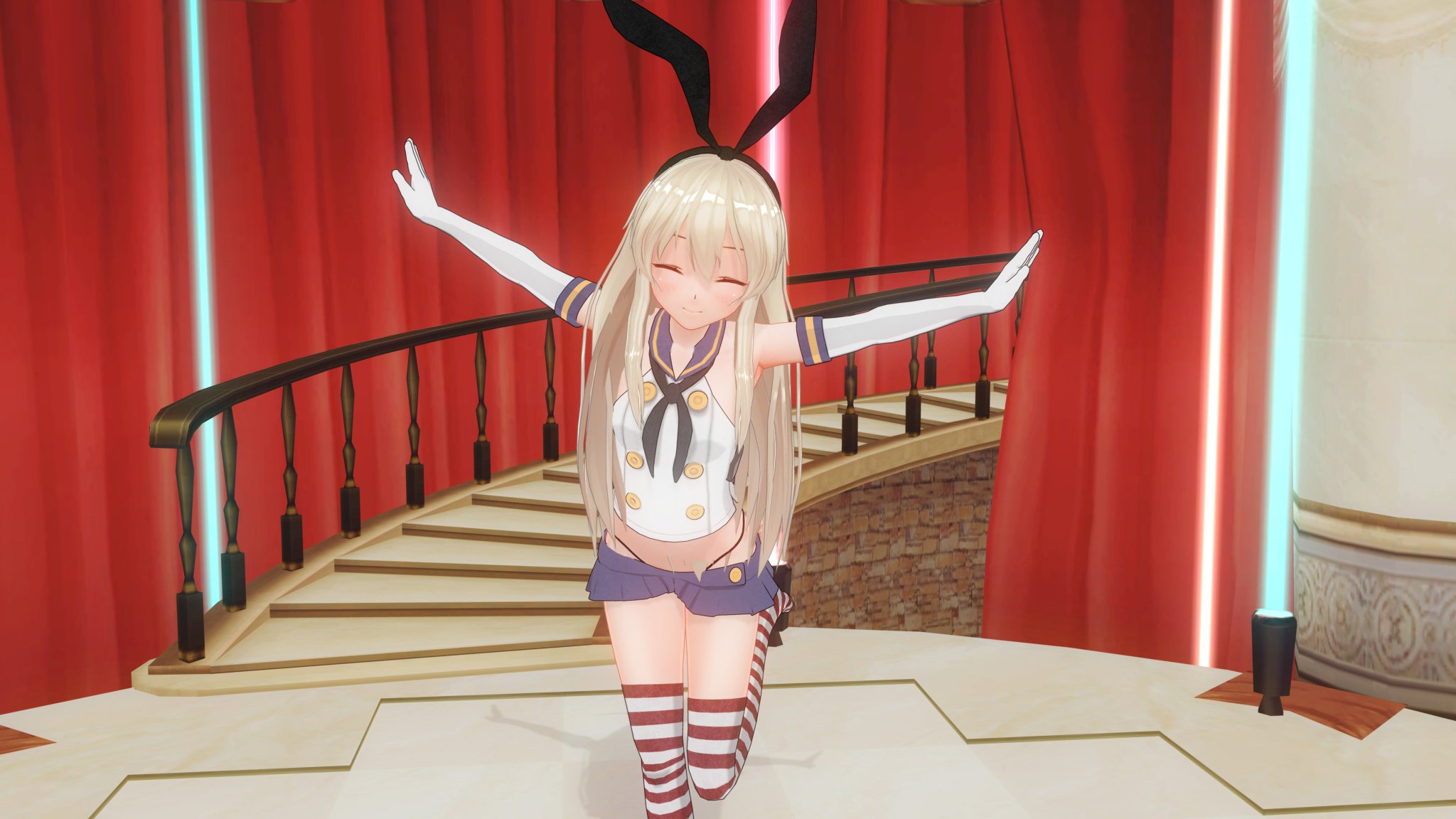 がせり＠CM3D2 on Twitter: "島風ちゃんが身体が成長したのでみてたらすごい目でみられた・・ｺﾞｸ #CM3D2 #カスタムメイド3D2 https://t.co ...