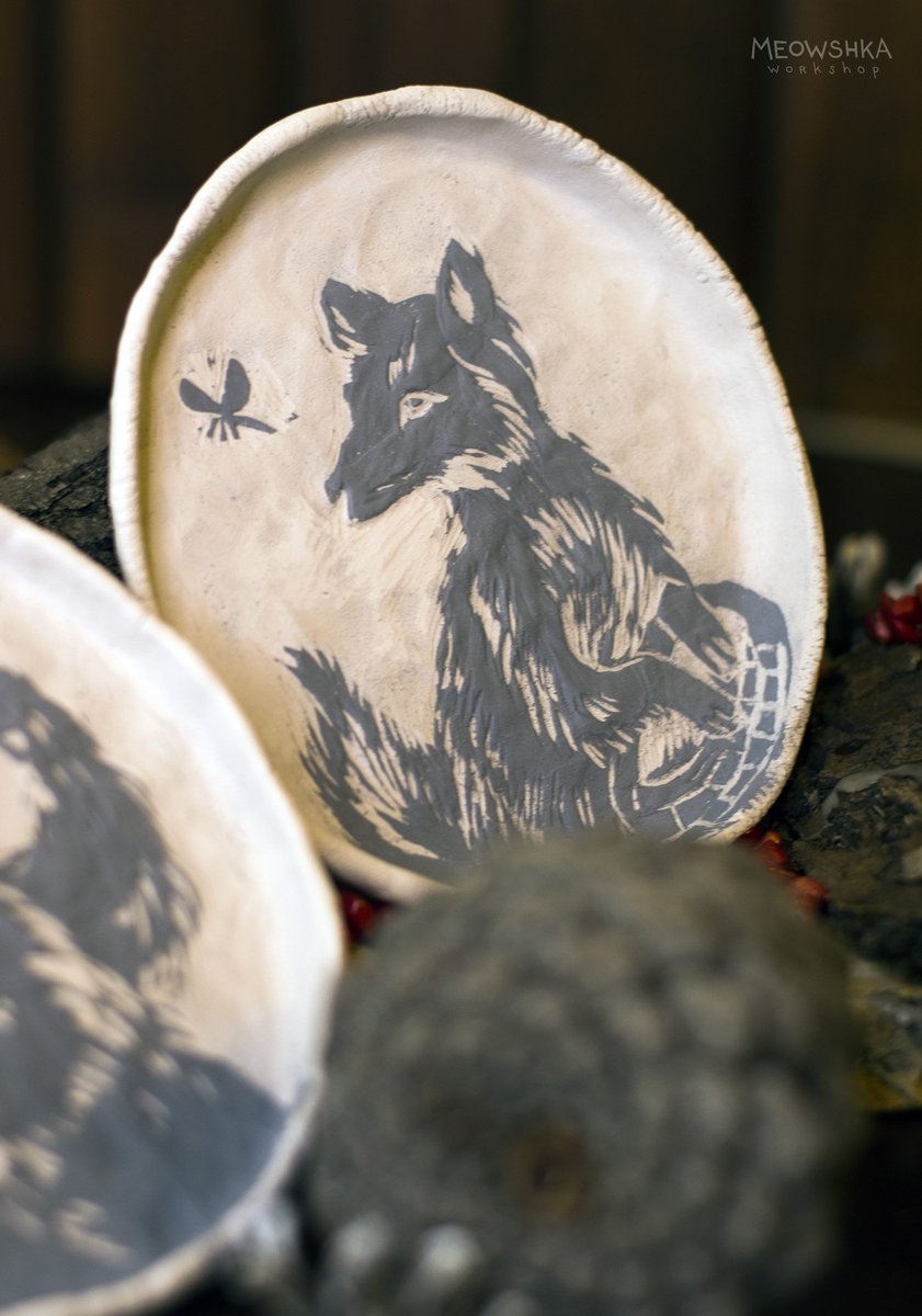 Plates Sgraffito Bear Plate Home & Living etna.com.pe