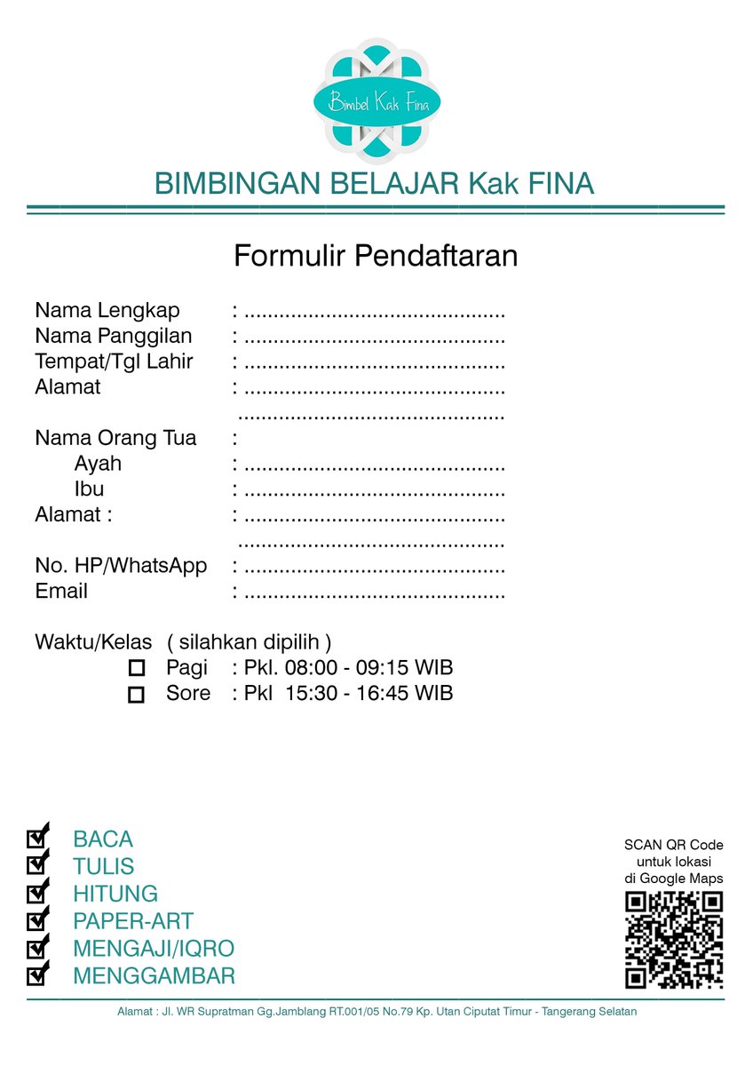 Contoh Format Formulir Pendaftaran Bimbel Set Kantor Gambaran | Porn ... Contoh Format Formulir Pendaftaran Bimbel Set Kantor Gambaran | Porn ...