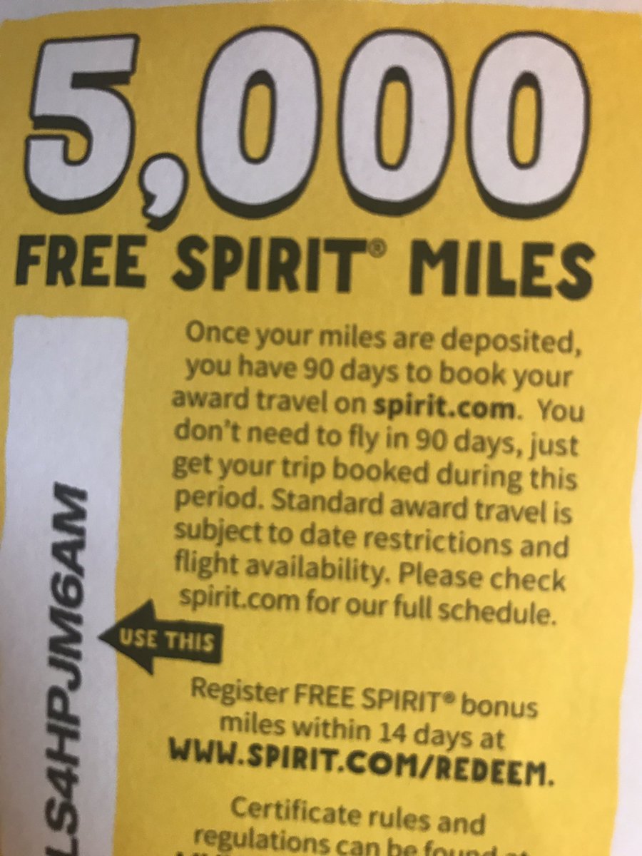 Free Spirit Bonus Miles