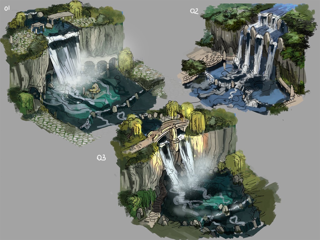 Waterfall Concept Art