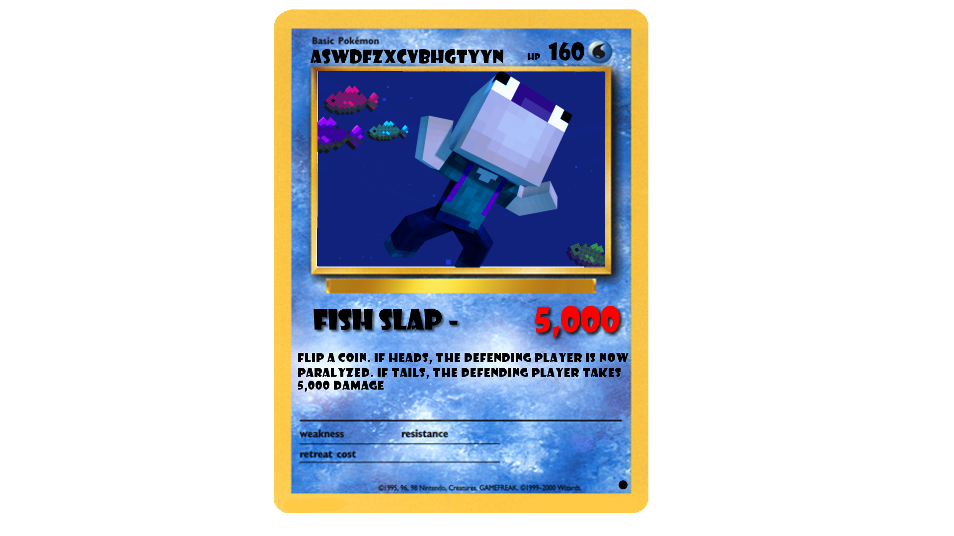 Funny Fake Pokemon Cards Minecraft