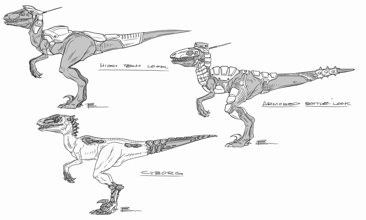 Jurassic Park Raptor Concept Art