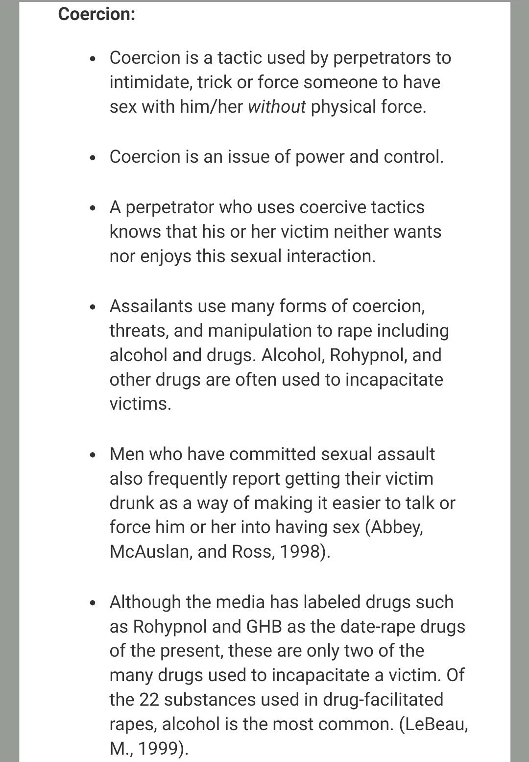 Incapacitation Examples