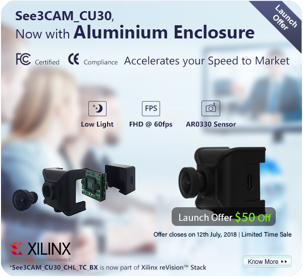 E Con Systems On Twitter See3camcu30 Now With Aluminium Enclosure Get 50 Off At T