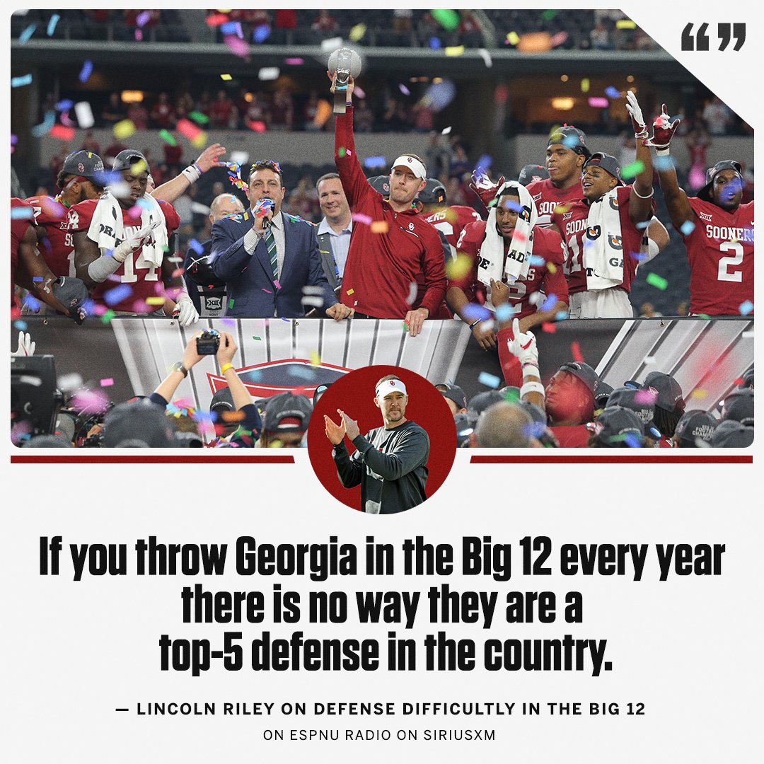 Lincoln Riley Takes Shot at Georgia/SEC or Compliments Big 12 Offenses ...