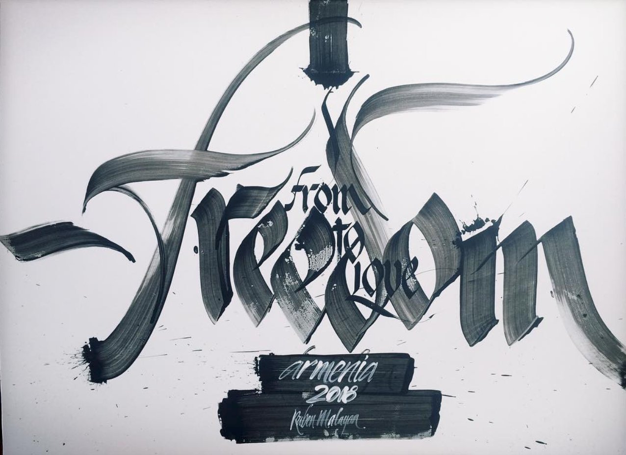 Armenian Calligraphy Font