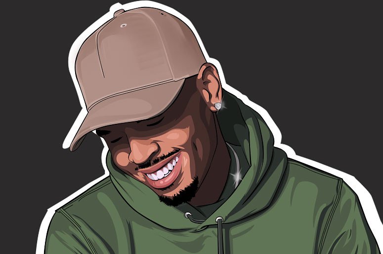 How To Draw Chris Brown Face