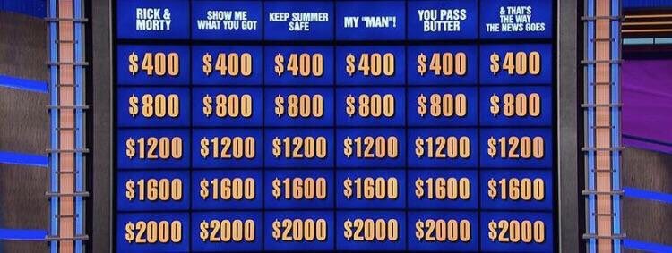 Double Jeopardy Board Game