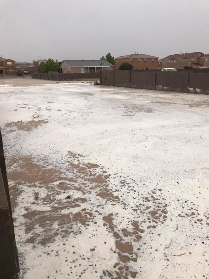 Street flooding in Enchanted Hills neighborhood (Rio Rancho)...Courtesy ...