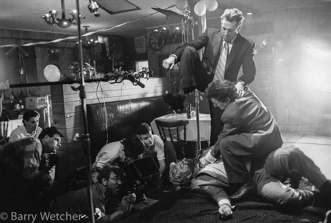 Robert De Niro & Joe Pesci filming the Billy Batts scene from Goodfellas (Photo: Barry Wetcher ...