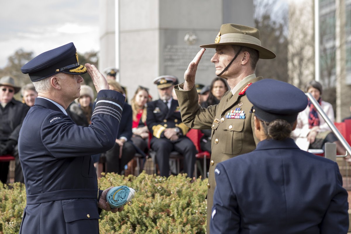 Outgoing Chief of the Defence Force (Australia) Air Chief Marshal Mark ...