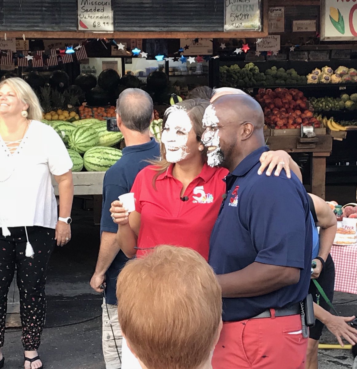 Yes this is how we ended this morning. smashed a pie in my face so i ...