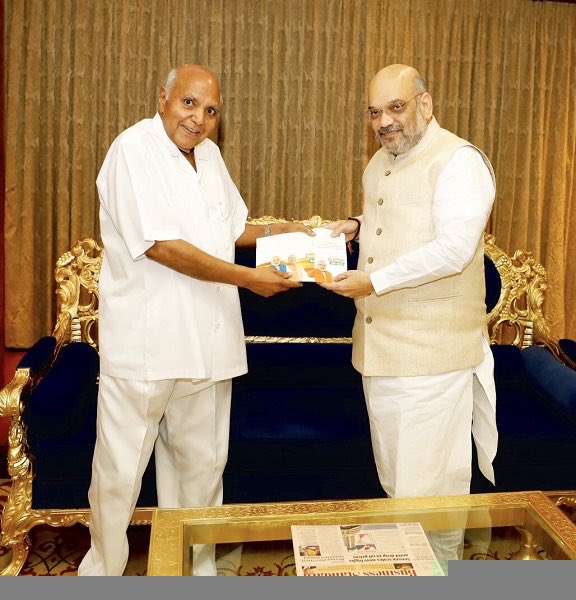 Glimpses of BJP National President Shri meeting with Shri Ramoji Rao as ...