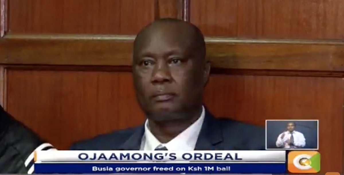 Busia governor freed on Ksh1M bail. Sospeter Ojaamong spent 2 nights in ...