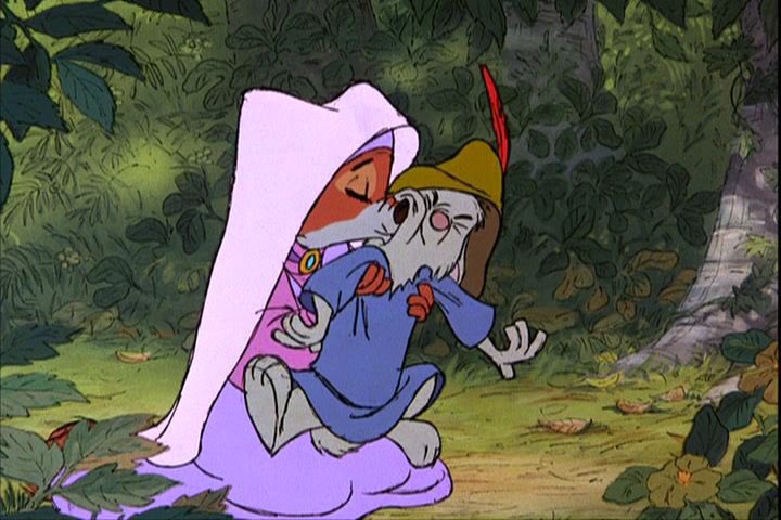 Robin Hood And Maid Marian Kiss