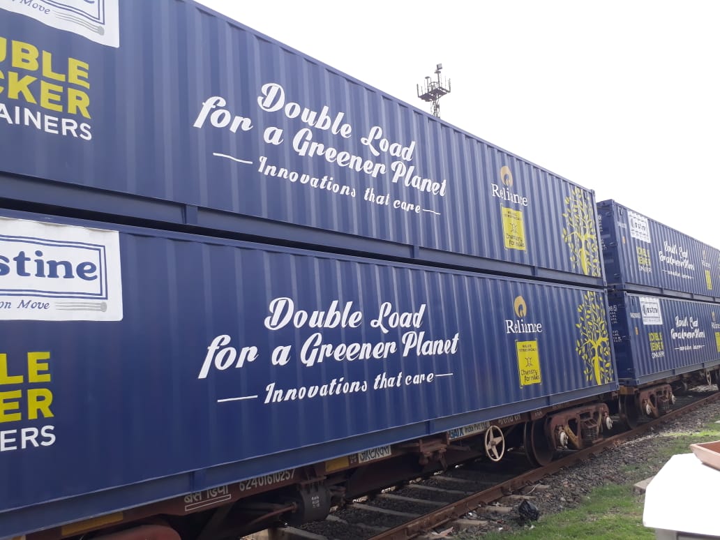 India’s first double stacked dwarf container train flagged off from ...