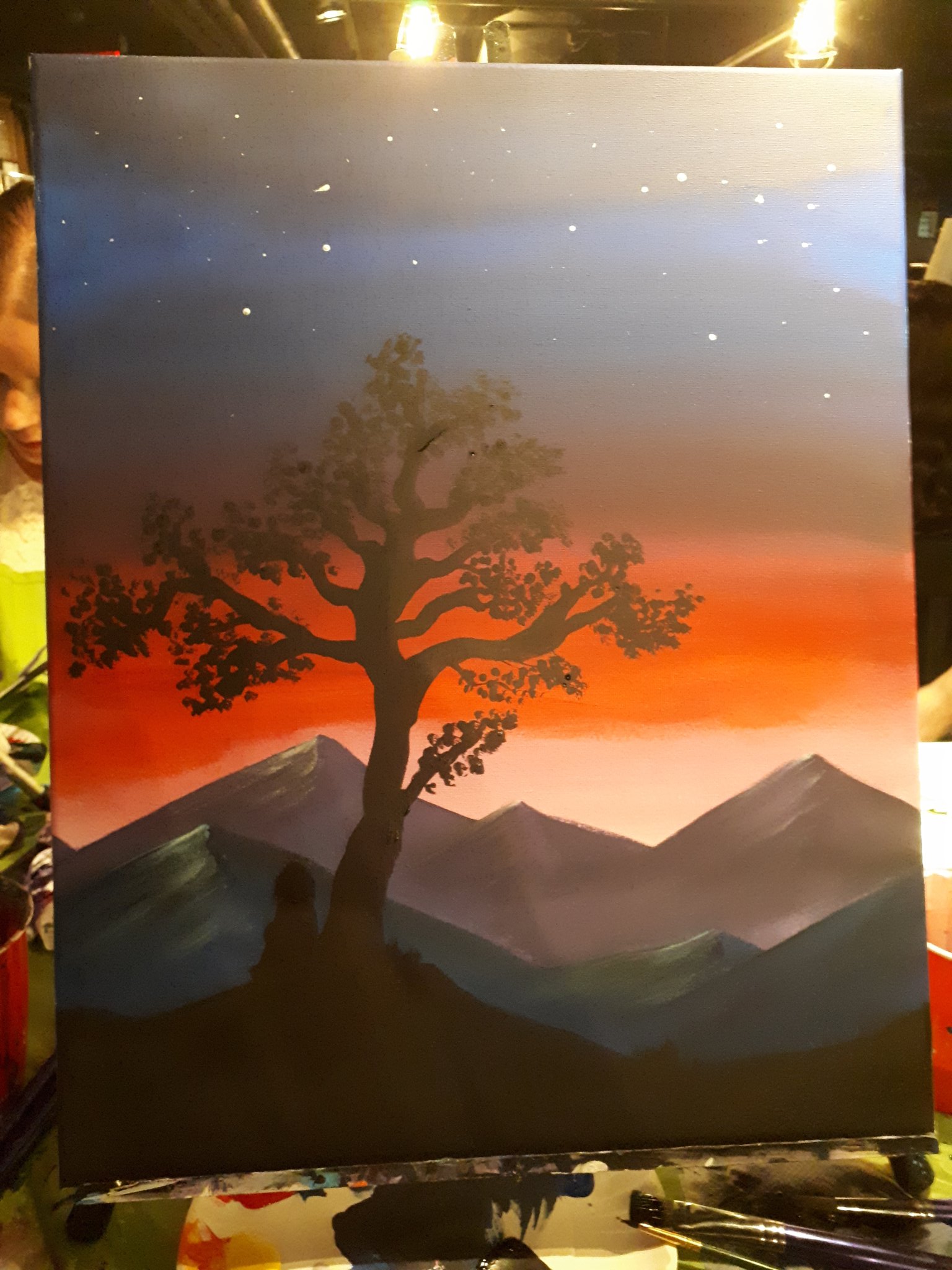 Kyle McGiverin (he/him) on Twitter: "My first attempt at one of those guided paint night ...