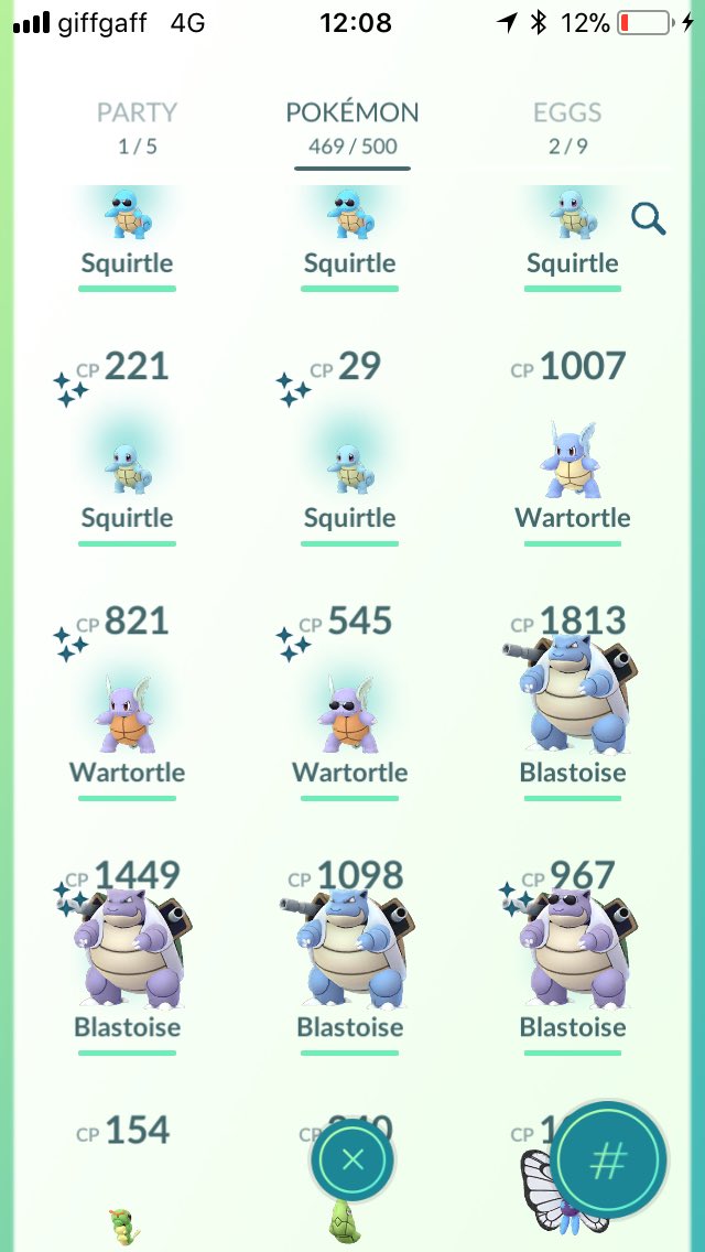 Squirtle Evolution Chain