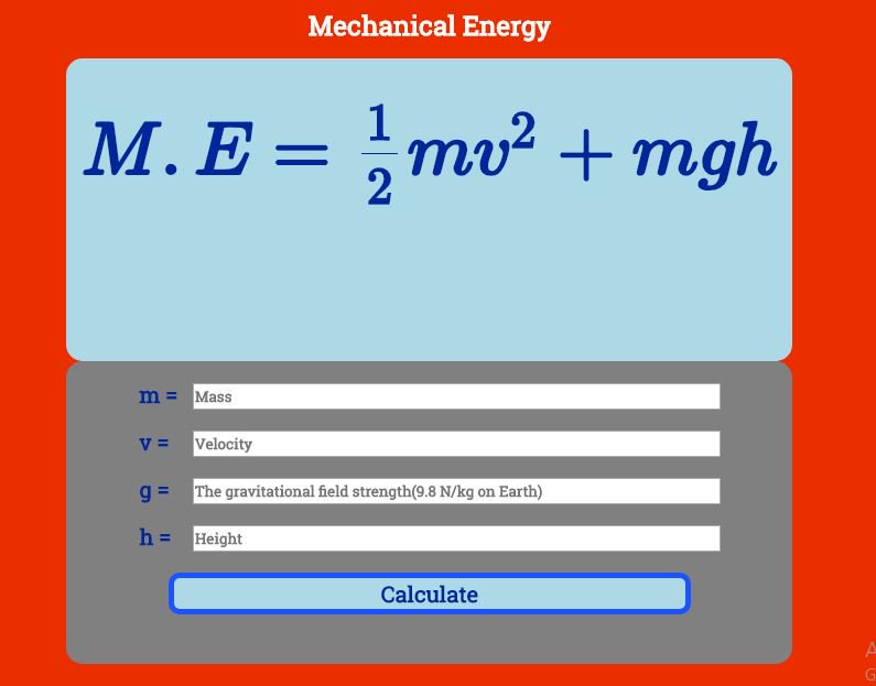 Mechanical Power Formula
