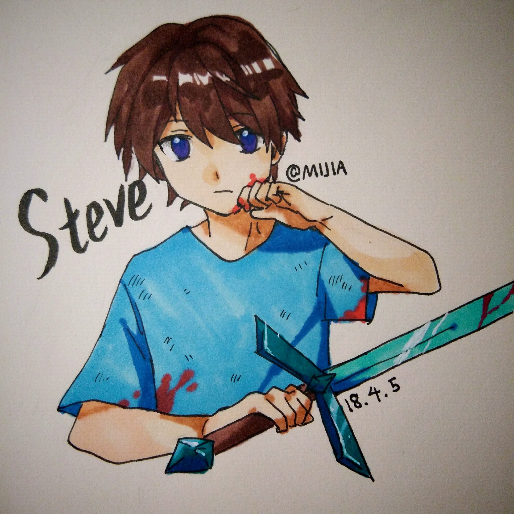 Herobrine Vs Steve Anime