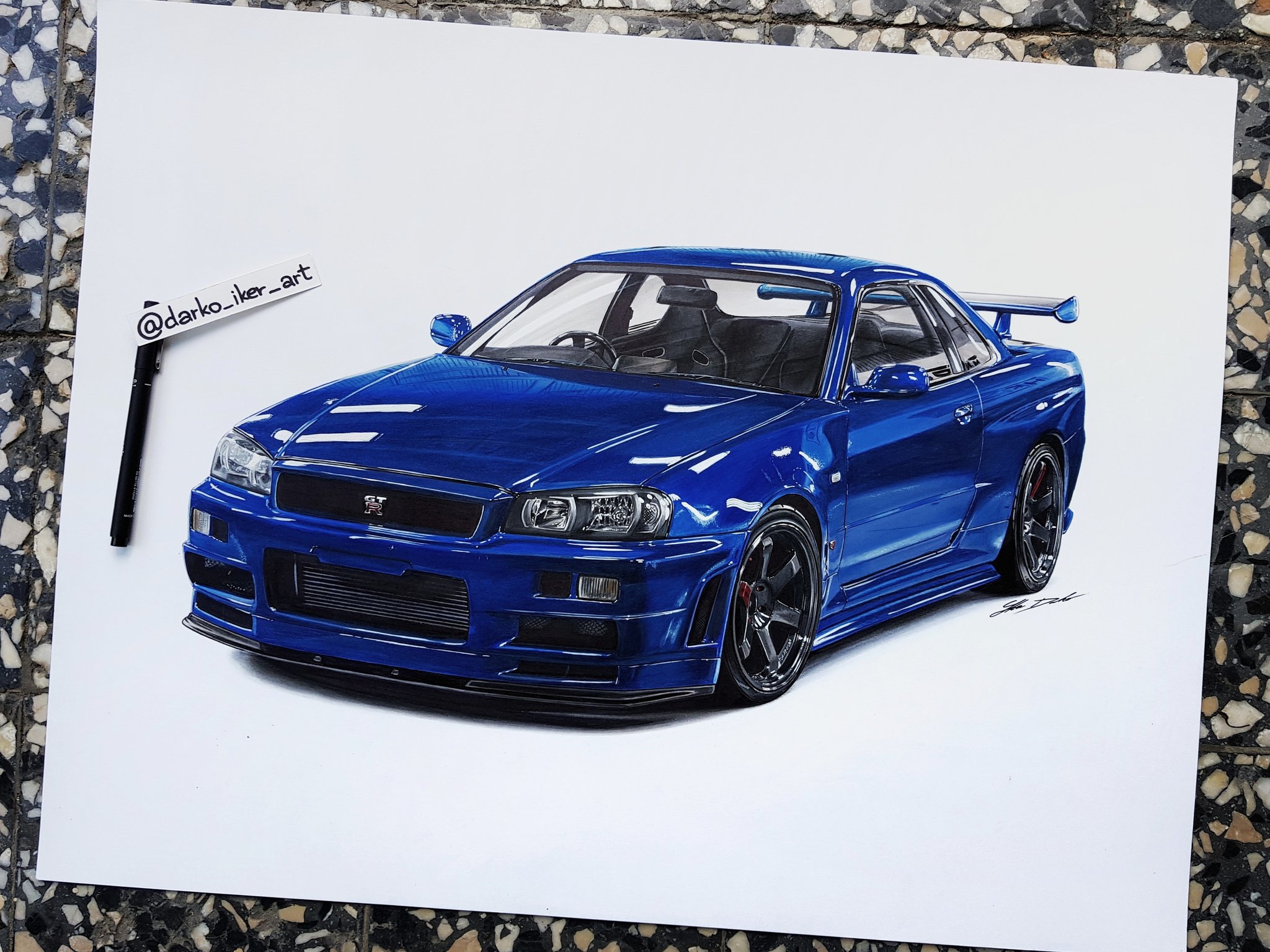 Nissan Skyline R34 Outline