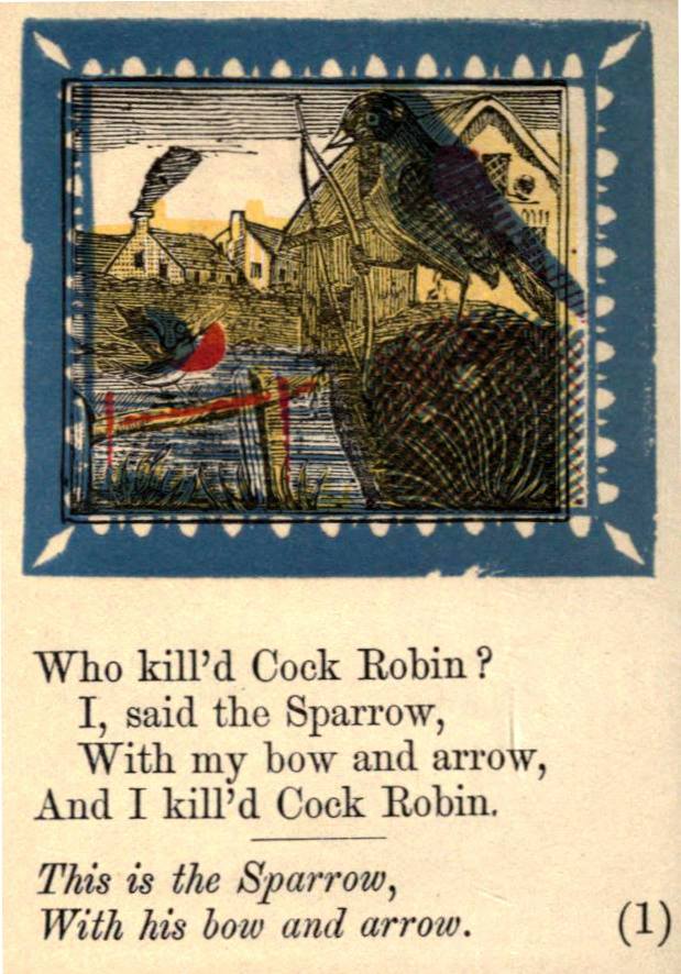 The “Death of Cock Robin” is a somewhat macabre English nursery rhyme ...