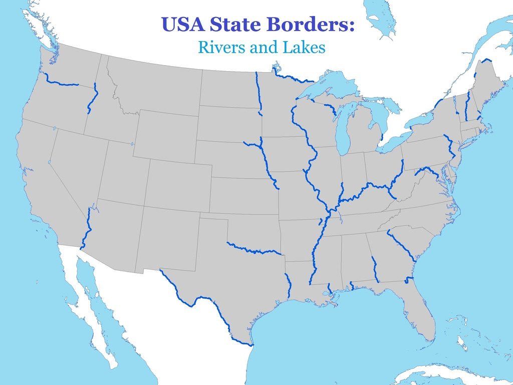 Us Map Showing State Borders