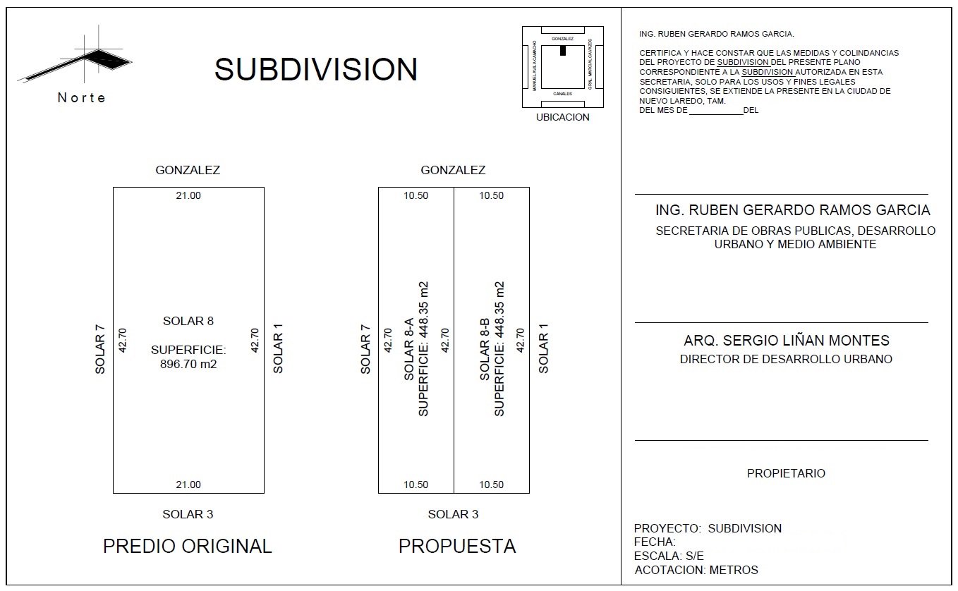Plano De Subdivisión