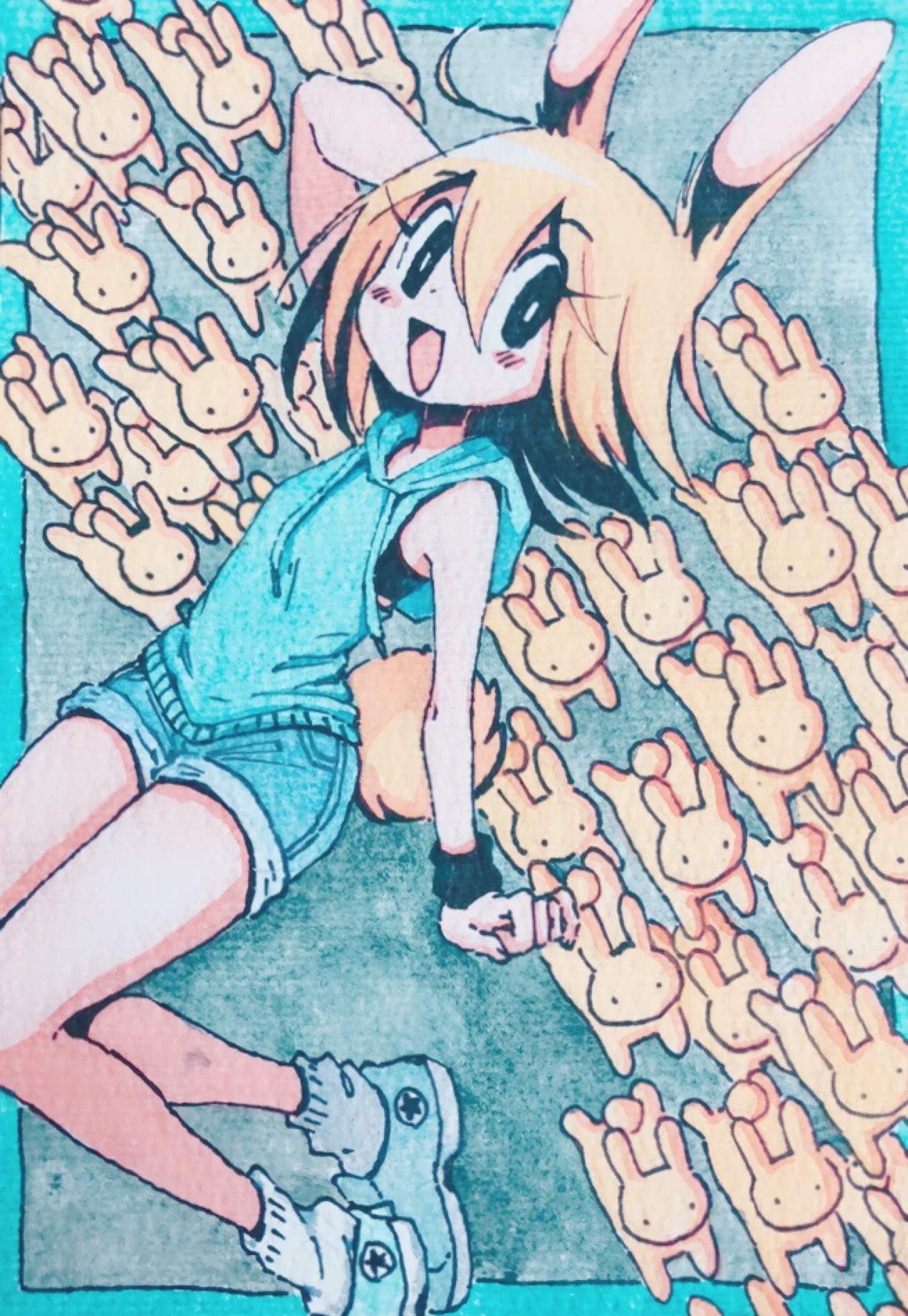 lyn 🔸 on Twitter: "inking and watercolour demo from today https://t.co/bOyNX6zQ8b" / Twitter