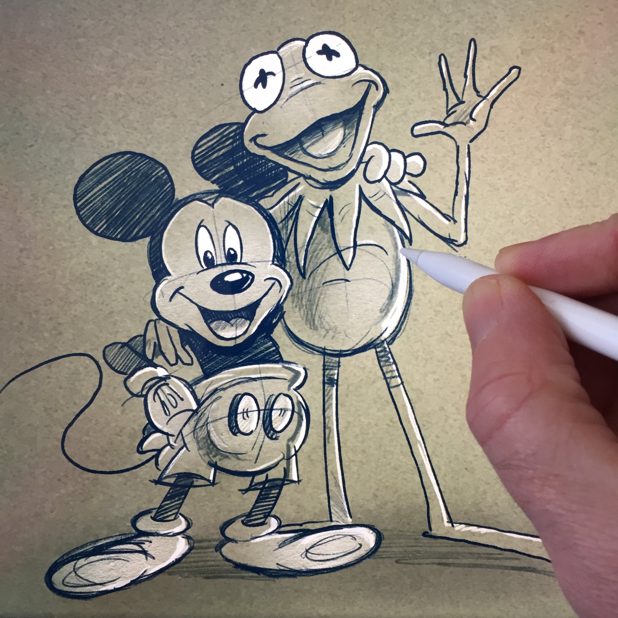 Kermit The Frog And Mickey Mouse
