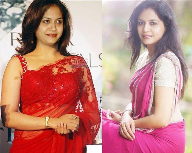 Singer Sunitha In Red Saree