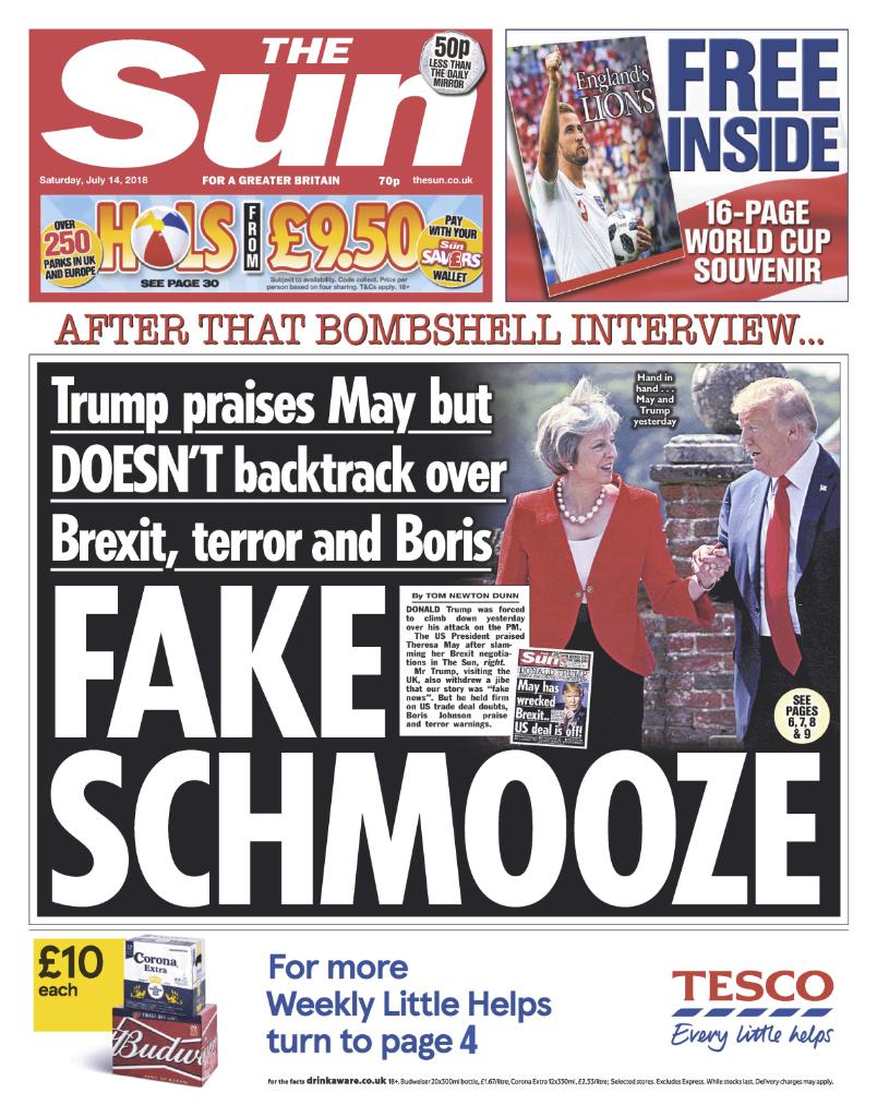 The Sun On Twitter Tomorrows Front Page Donald Trump Was Forced To