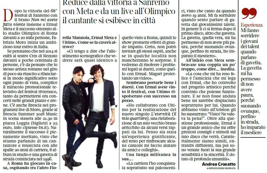 Fabrizio en Brescia – Fabrizio Moro Fan Club Spagna/España