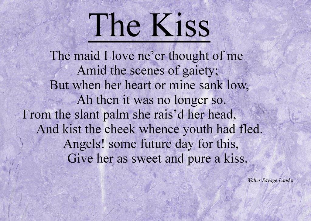 Our First Kiss Poems