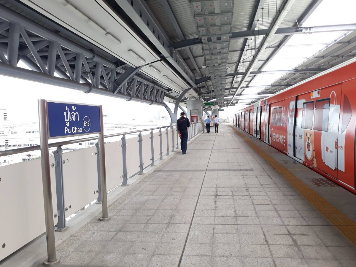 BTS SkyTrain on Twitter: "ขอฝากภาพสวยๆ การทดลองเดินรถ สถานีส่วนต่อขยายสายสีเขียวช่วงแบริ่ง ...