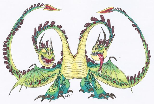 How To Train Your Dragon Zippleback Drawing