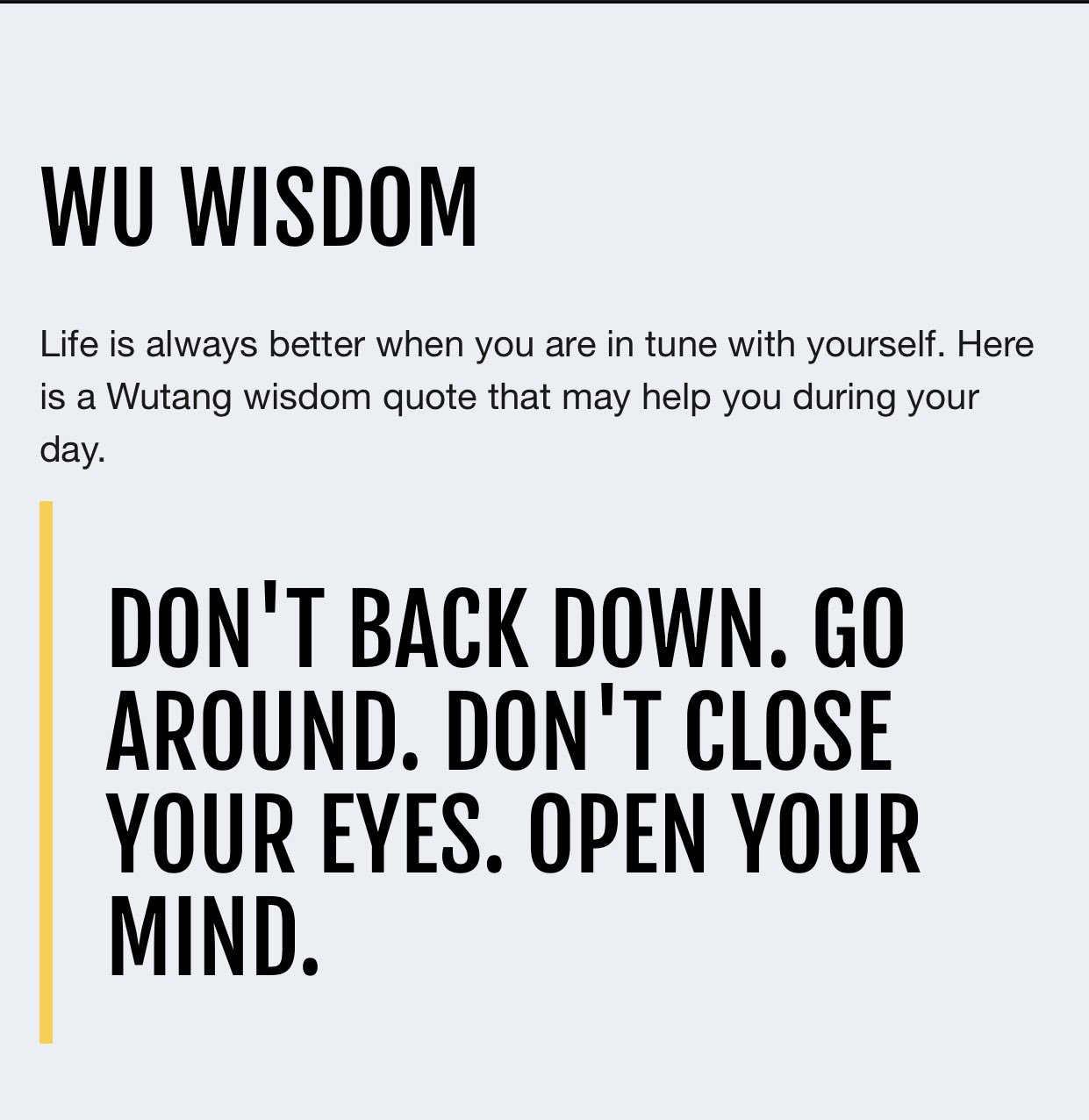 Wu Tang Clan Quote